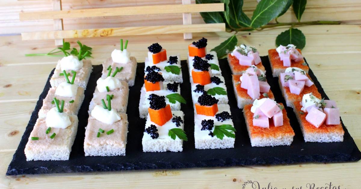 Canapés fríos variados | Cocina y recetas fáciles