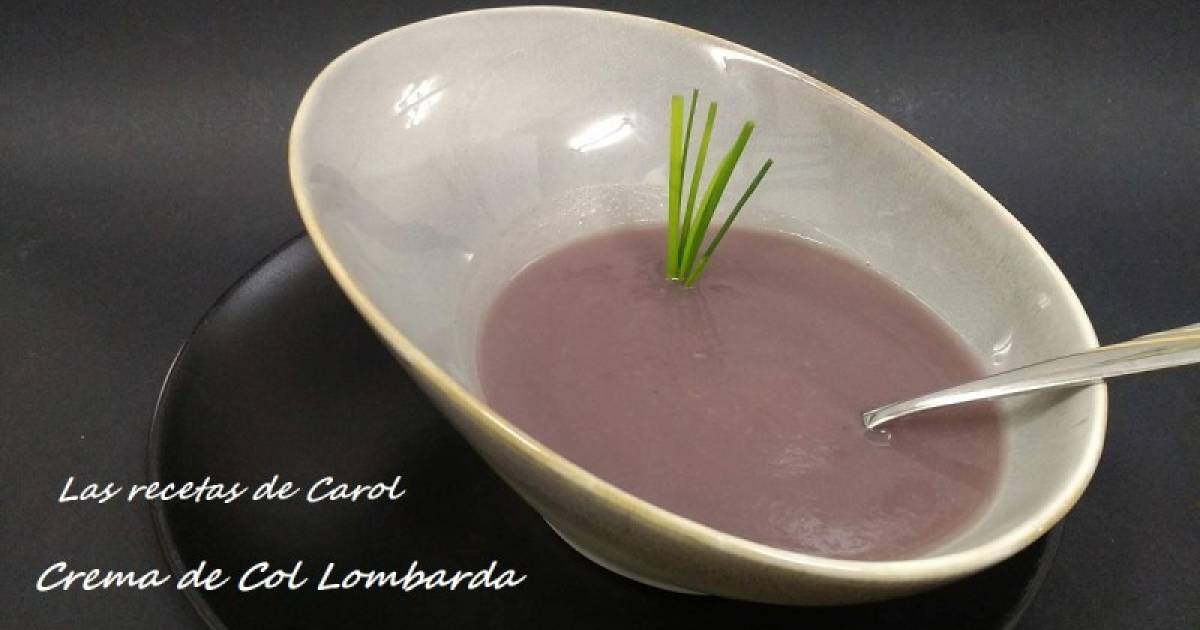 Crema de col lombarda, receta sencilla | Cocina y recetas fáciles