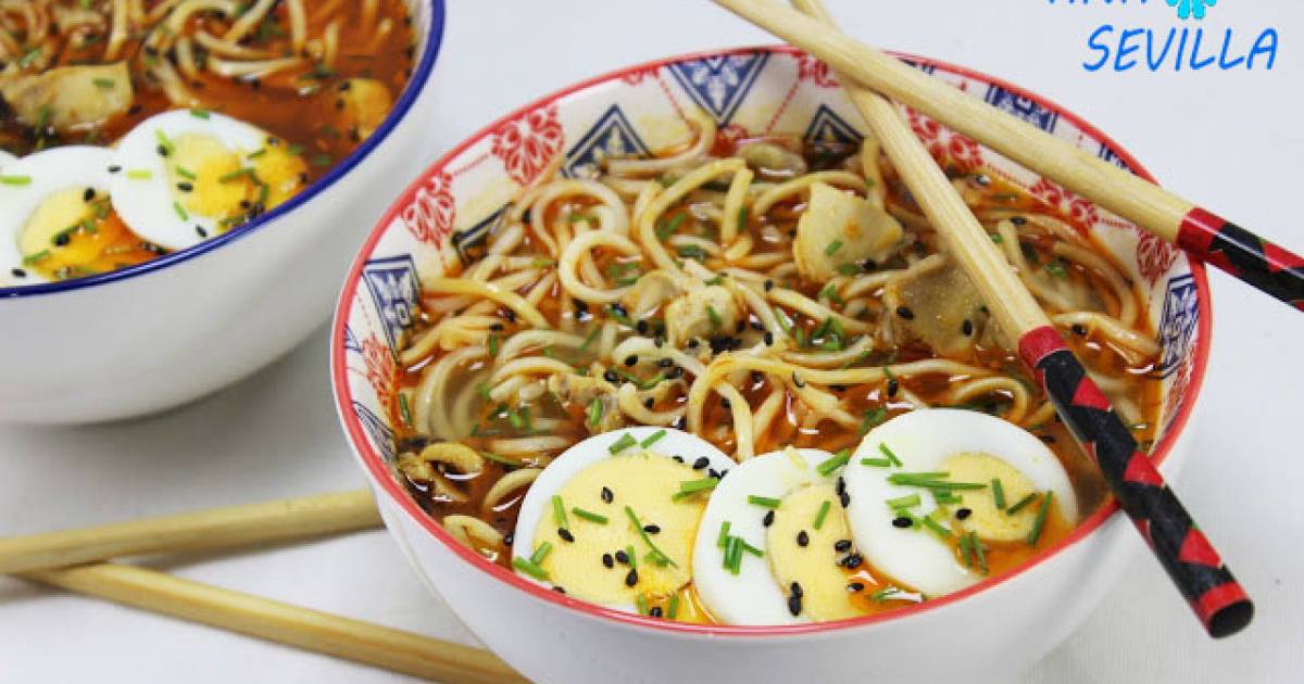 Ramen de pollo a la española thermomix | Cocina y recetas fáciles