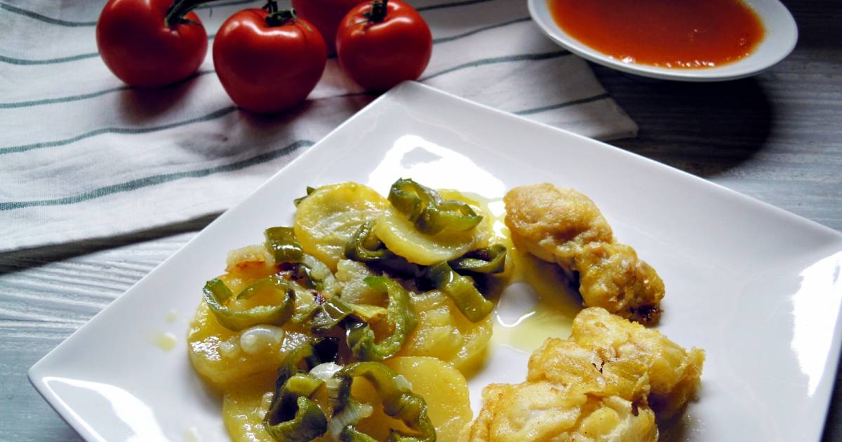 Sepia frita con patatas a lo pobre | Cocina y recetas fáciles