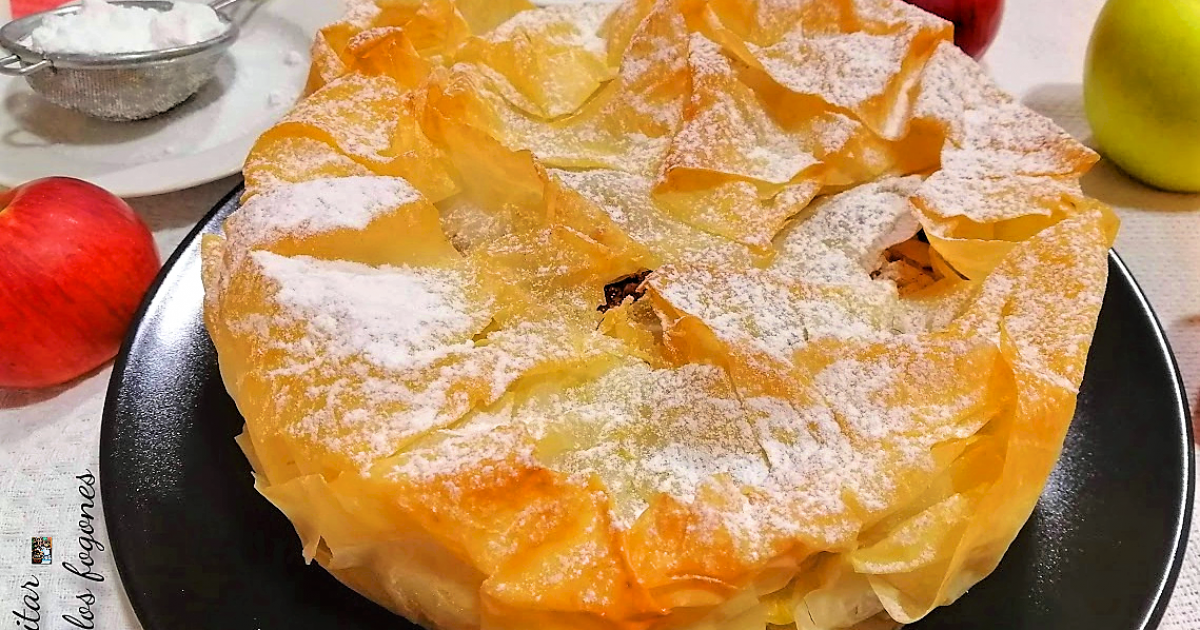 Tarta crujiente de manzana y almendra con masa filo | Cocina y recetas ...