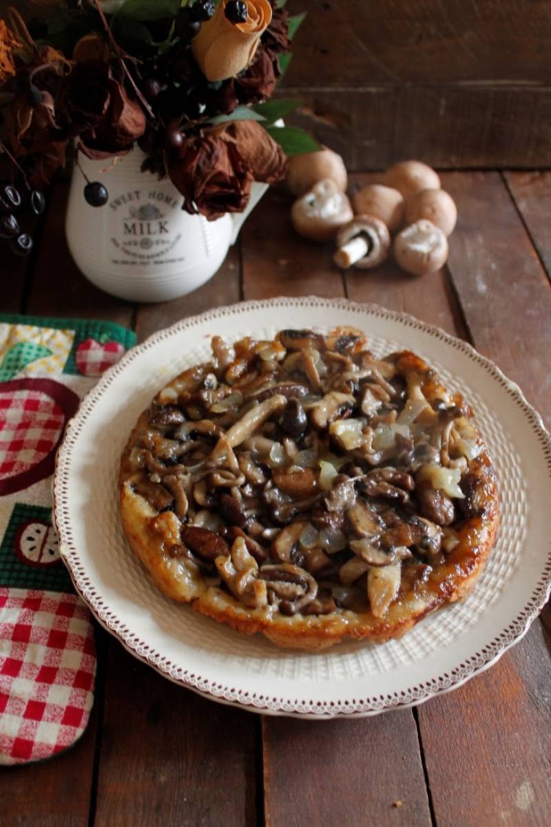 Tarta tatin de setas | Cocina y recetas fáciles